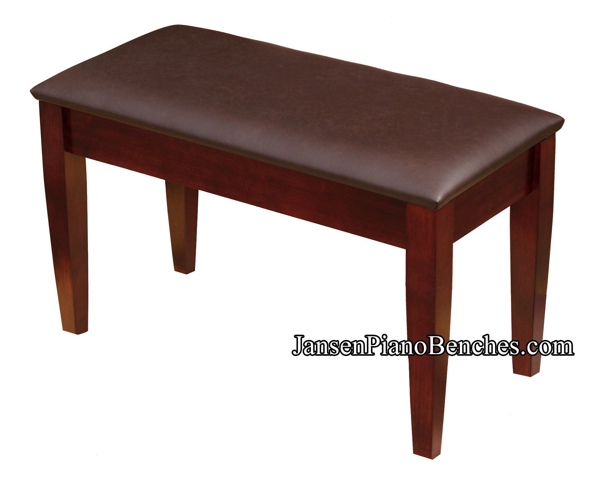 Jansen Upholstered Top Upright Piano Bench - Mahogany Finish - Open Bo ...