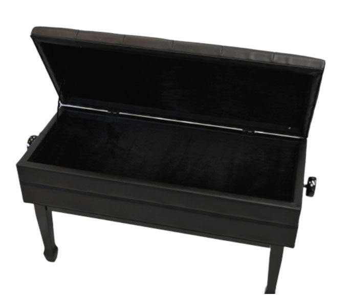 Duet Adjustable Piano Bench with Sheet Music Storage Compartment ...